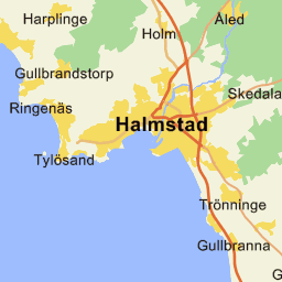 Halmstad - karta på Eniro